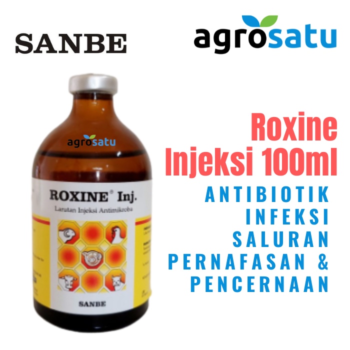 Jual Roxine Inj 100 ml Sanbe Farma Obat Injeksi Antimikroba dan ...