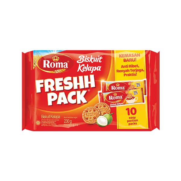 Jual ROMA BISCUIT KELAPA FRESH PACK 230 GR - BISKUIT | Shopee Indonesia