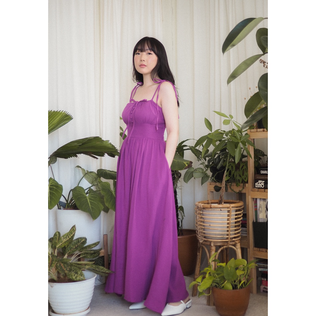 Jual Amora Dress in Violet | Shopee Indonesia