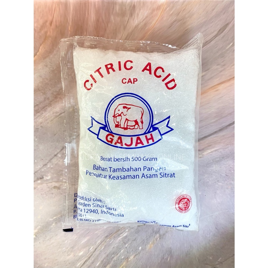 Jual Bubuk Citrun Acid Cap Gajah Sachet 50 Gram Citric Acid | Shopee ...