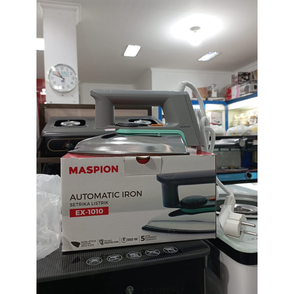 Jual Setrika Listrik MASPION EX-1010 EXCLUSIVE Gosokan Seterika Listrik EX1010 Automatic Iron ...