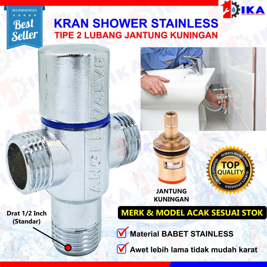Jual Stop Kran Toilet Keran Shower Bidet Wastafel / SUS 304 STAINLESS ...