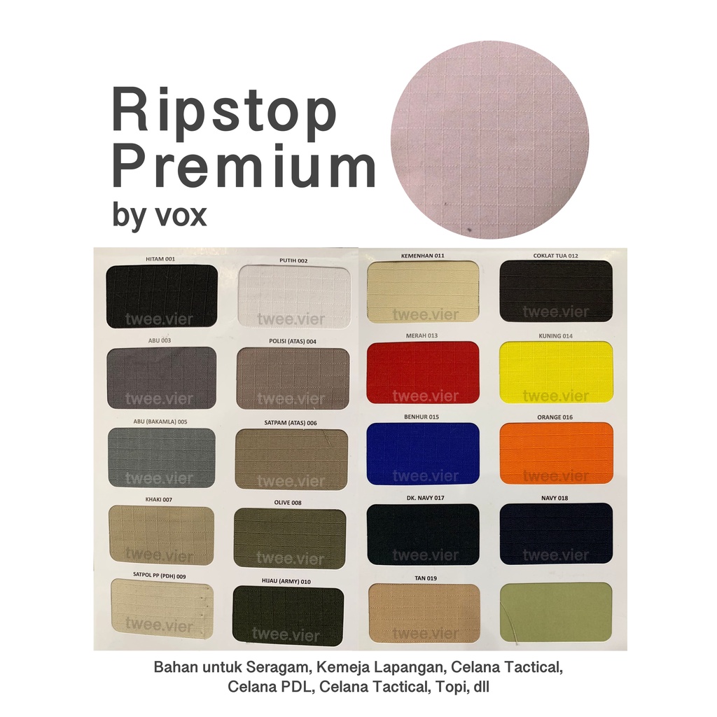 Jual Kain Ripstop Premium untuk Seragam / PDL / Kemeja Lapangan ...