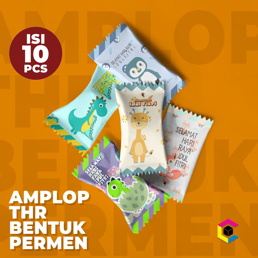 Jual Amplop Lebaran Viral Bentuk Permen Amplop THR Unik Lucu isi 10pcs ...