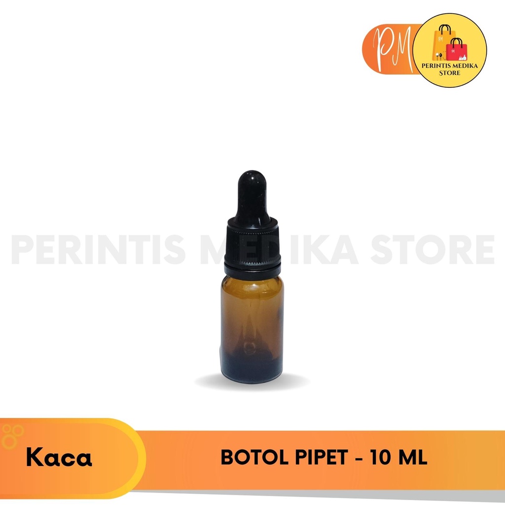 Jual Botol Pipet 10ml Kaca - Botol Kaca Pipet 10 ml / Botol Serum 10ml ...