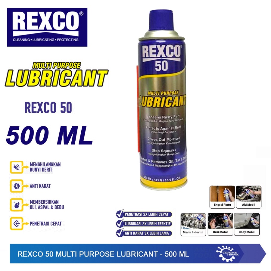 Jual REXCO 50 Multi Purpose Lubricant 500 ML Cairan Pelumas Serba Guna ...