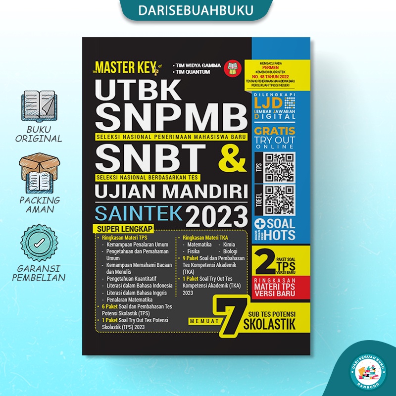 Jual Buku Master Key Of Utbk Snpmb And Snbt Saintek 2023 Shopee Indonesia
