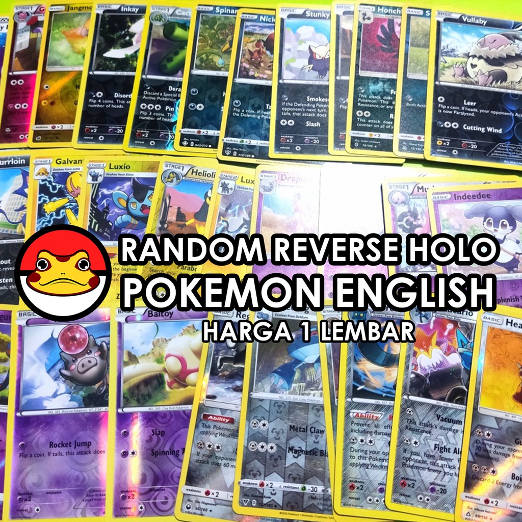 Jual Kartu Pokemon English Bulk Random REVERSE HOLO Original TCG Card | Shopee Indonesia
