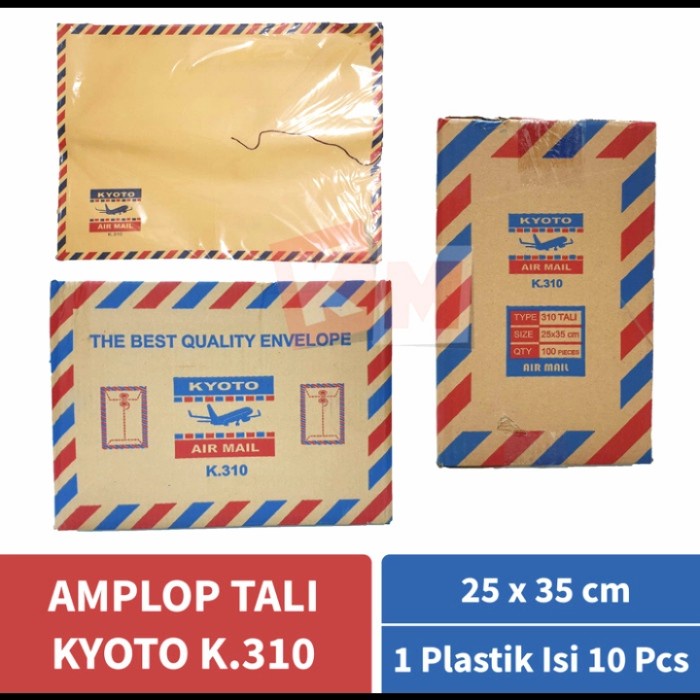 Jual AMPLOP KANCING COKLAT /AMPLOP UKURAN FOLIO COKLAT TALI /1 PACK ...