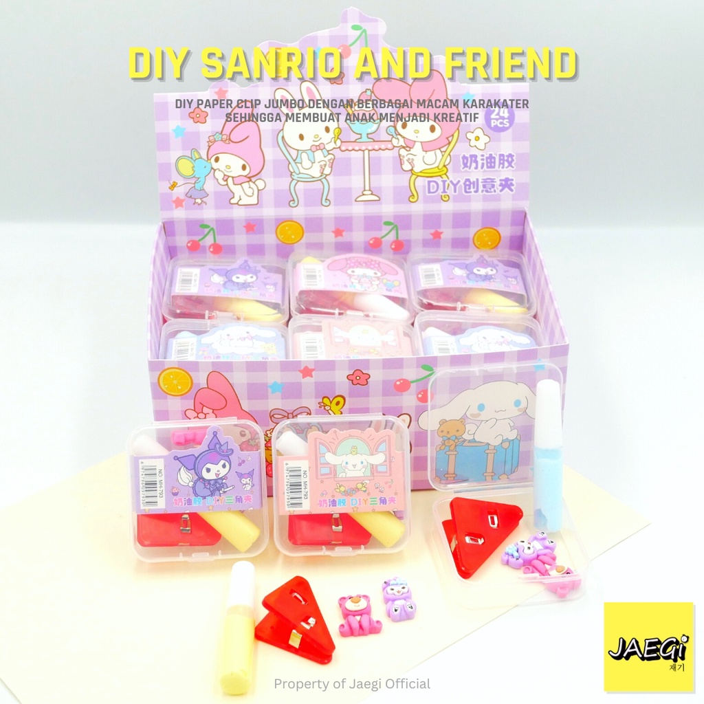 Jual JAEGi - DIY Big Paper Clip Anak Motif Sanrio And Friend Edition ...