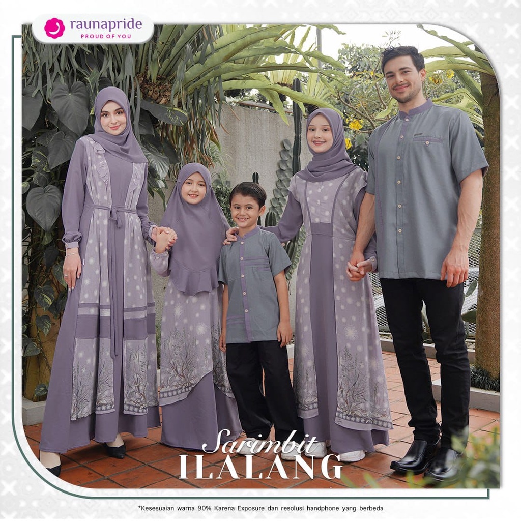 Jual Sarimbit Ilalang Rauna Purple - Grey Terbaru 2023 / Fashion Muslim ...