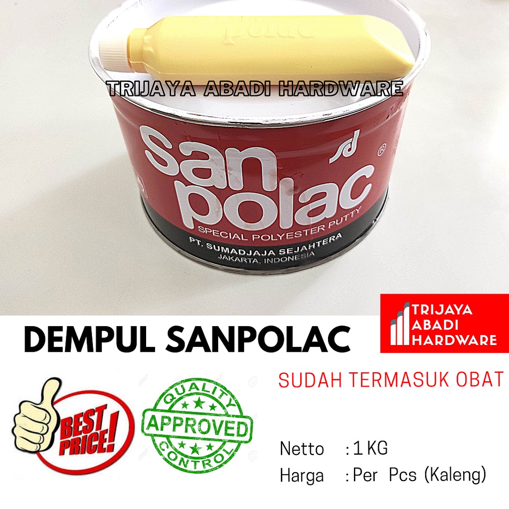 Jual Dempul Sanpolac 1 kg Dempul Besi Kayu Hardener Resin | Shopee ...