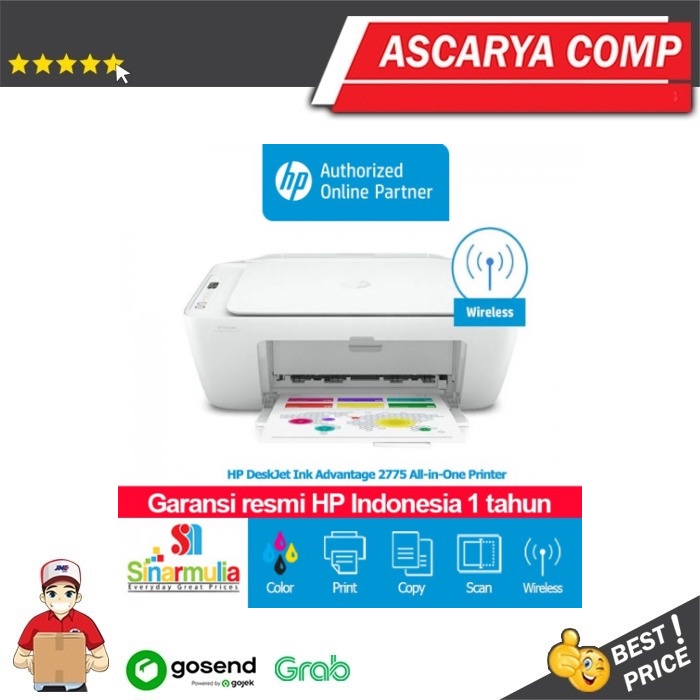Jual HP DeskJet 2775 All In One Printer Wi-Fi (Print, Scan, Copy) | Shopee Indonesia