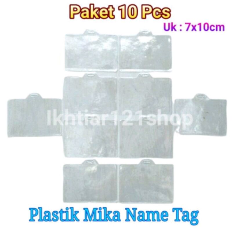 Jual Paket 10 Pcs Plastik Mika Tempat ID Card/Name Tag | Shopee Indonesia