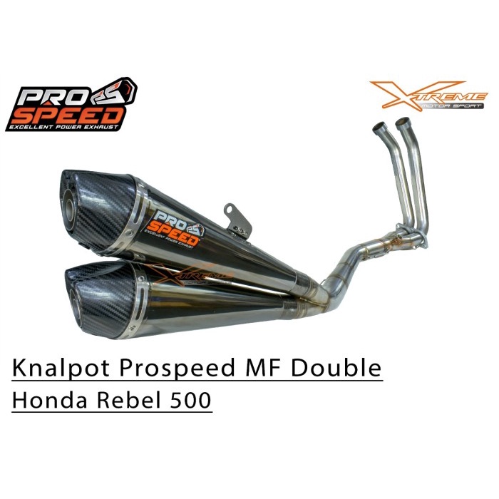 Jual Knalpot Prospeed Mf Double Honda Rebel 500 Stainless Fullsystem ...