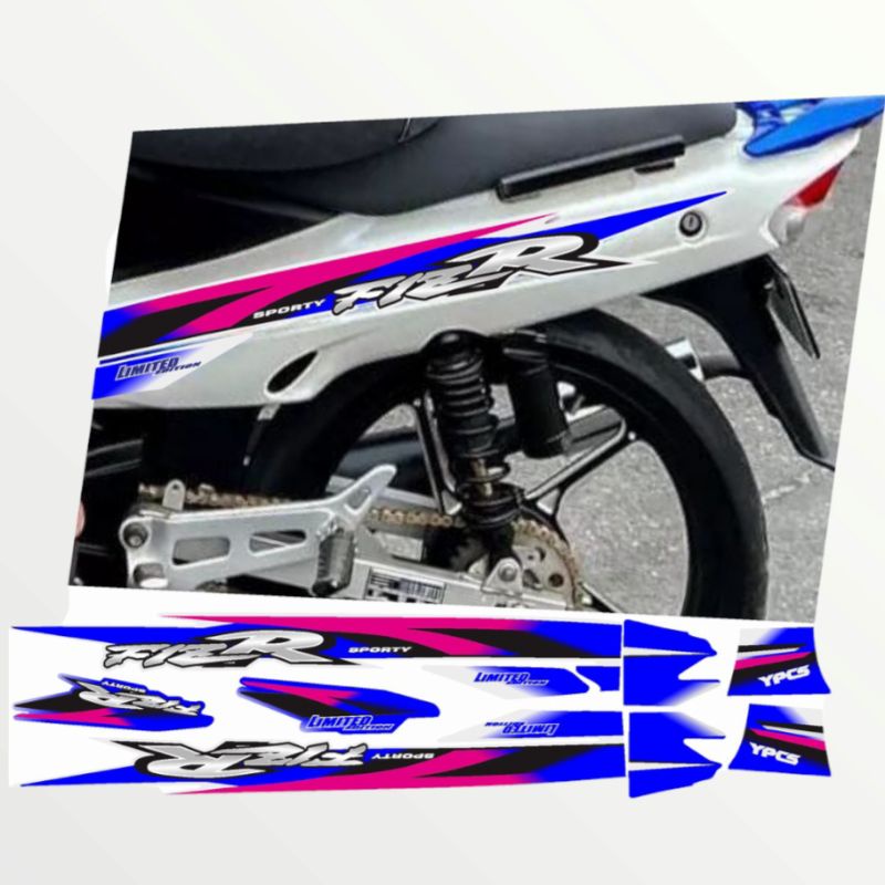Jual Striping sticker motor yamaha fiz r limited edition LE biru putih ...