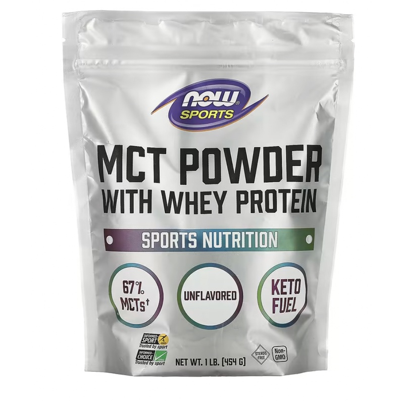 Jual NOW Foods, Sports MCT Powder with Whey Protein Unflavored 454 g ...