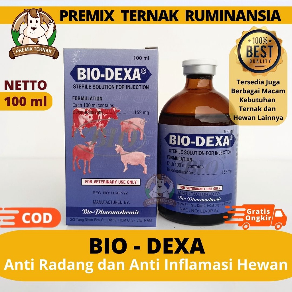 Jual BIO DEXA 100 ML - Anti Radang Anti Inflamasi Hewan - Like ...