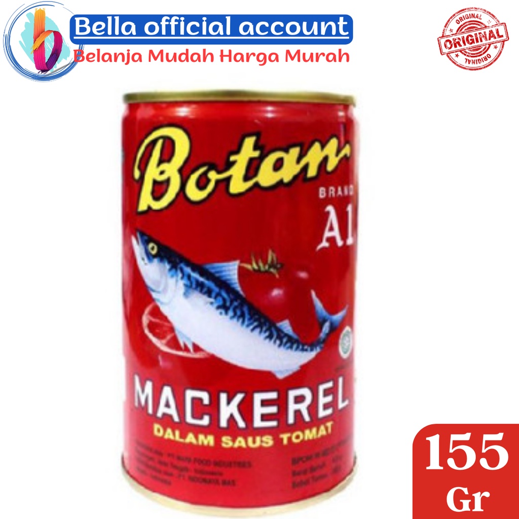 Jual Botan Ikan Sarden Mackerel A1 Makanan Kaleng 155 gr | Shopee Indonesia