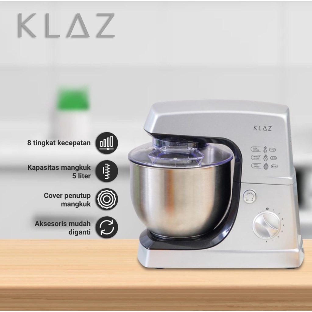Jual Klaz 5 Ltr Stand Mixer 800 Watt | Shopee Indonesia