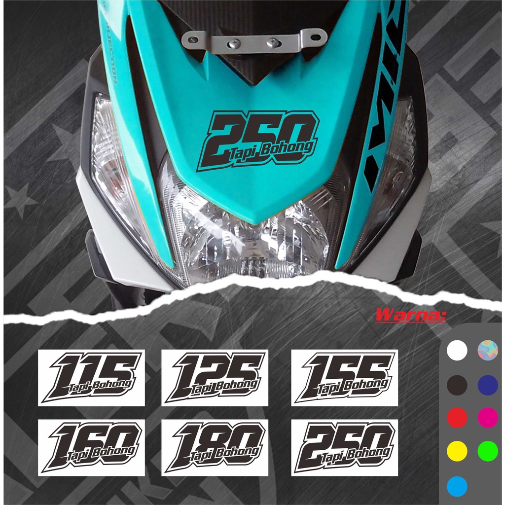Jual STIKER NOMOR 155 TAPI BOHONG STICKER 125 TAPI BOHONG STICKER 155 TAPI BOHONG 160 180 DAN ...