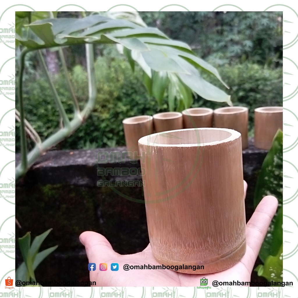 Jual Gelas Bambu Natural Food Grade Quality Bisa Riquest Vernis Gratis ...