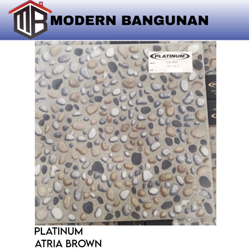 Jual Keramik lantai 40x40 Asia tile Atria brown kw1 | Shopee Indonesia