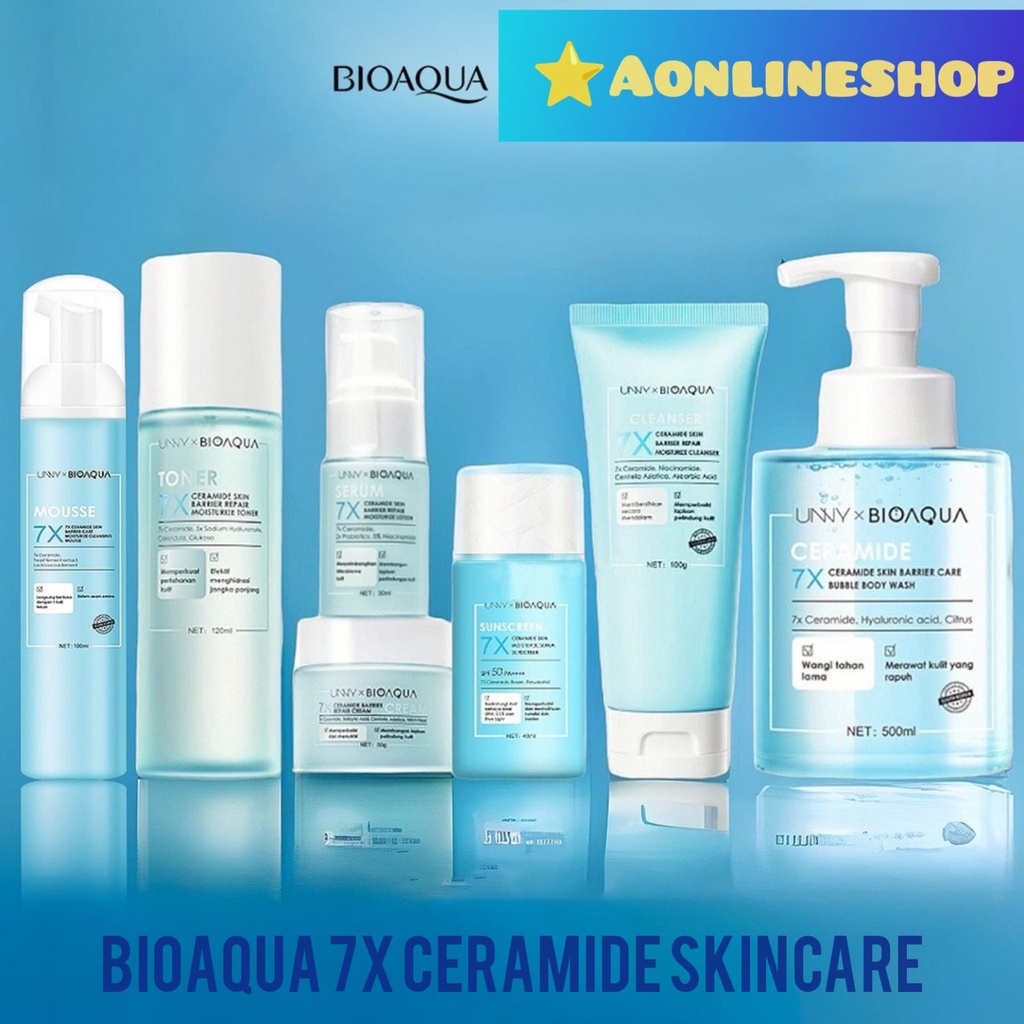 Jual AS Bioaqua 7x Ceramide Skin Barrier Repair Moisturize Cream 50gr ...