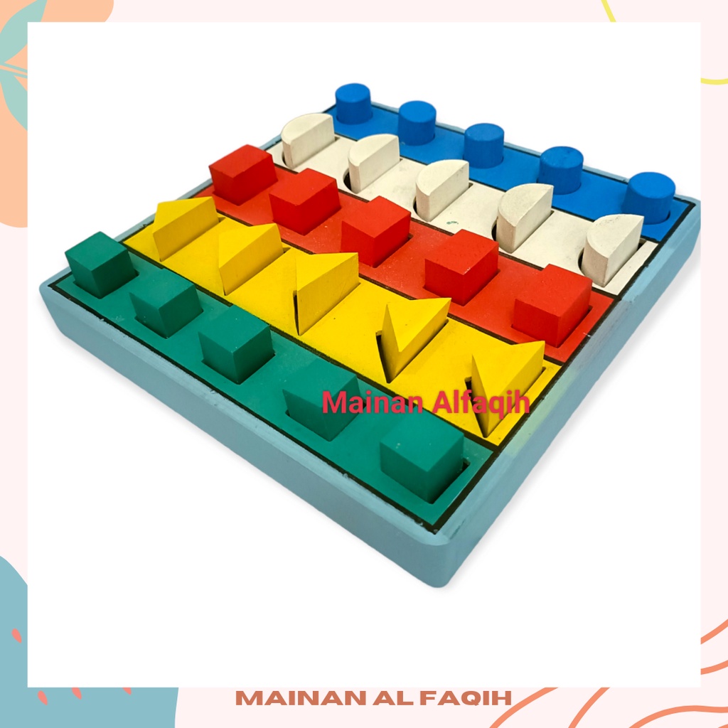 Jual Mainan Edukatif Anak Pasak Geometri Warna / Mainan Susun Balok ...