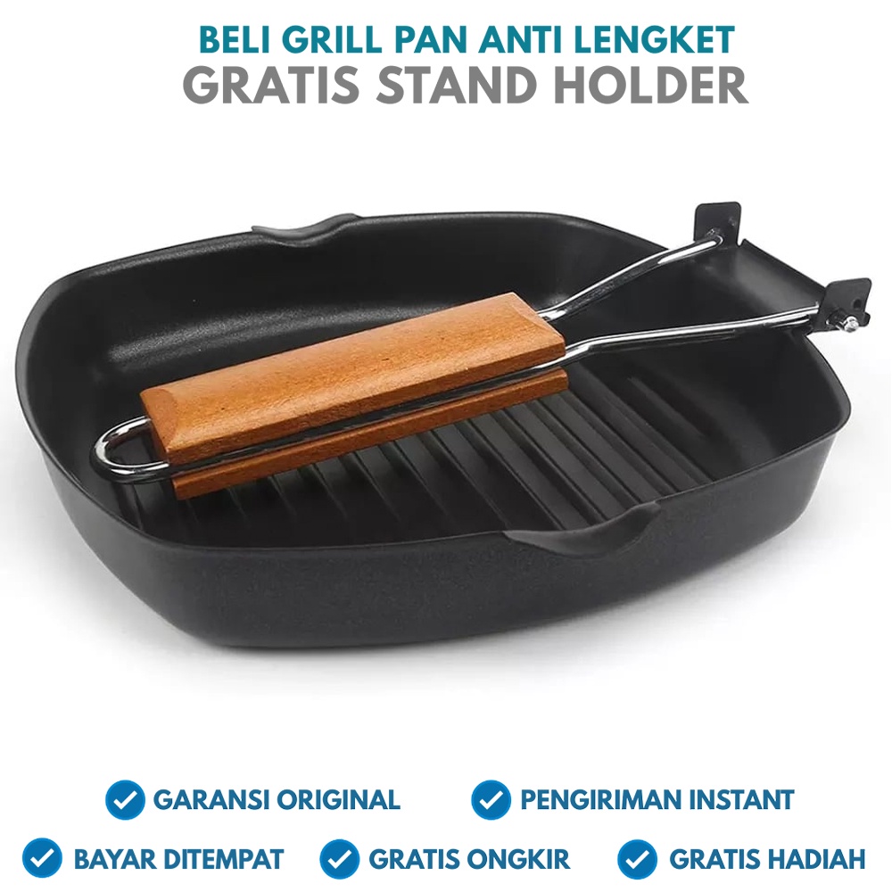 Jual Alat Panggang Barbeque Grill Pan Pemanggang Panci Lipat Gagang ...