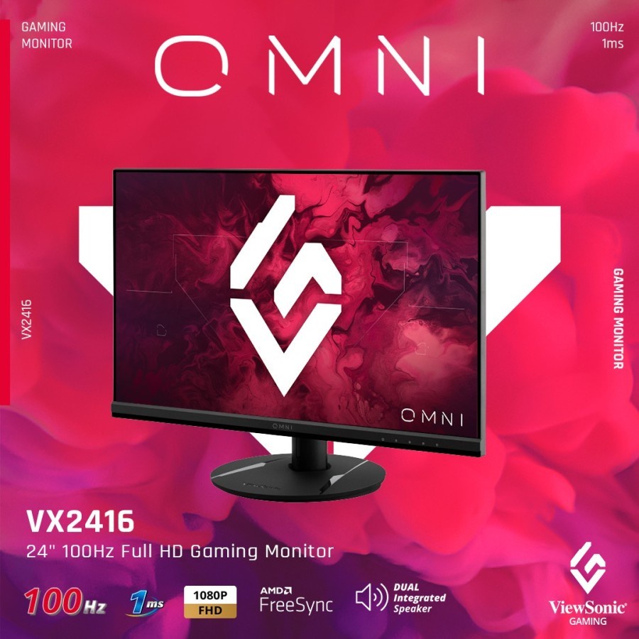 Jual Monitor Gaming 24" ViewSonic Omni VX2416 100Hz 1ms IPS Free Sync ...