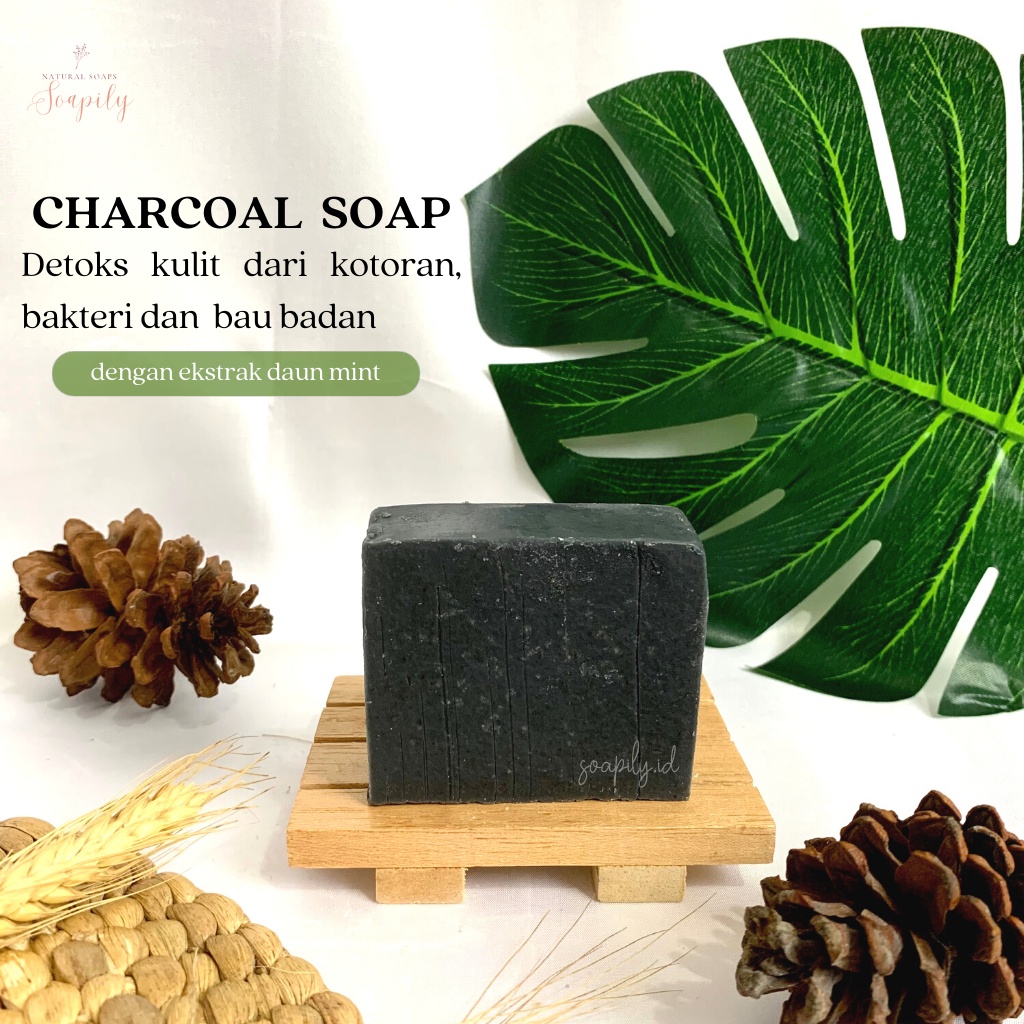 Jual SOAPILY CHARCOAL MINT Sabun Alami | Arang Bau Badan Kulit Jerawat ...