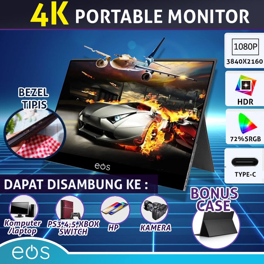 Jual Portable Monitor 15.6 Inch HDMI LCD 4K 3840 x 2160 TYPE- C | UHD ...