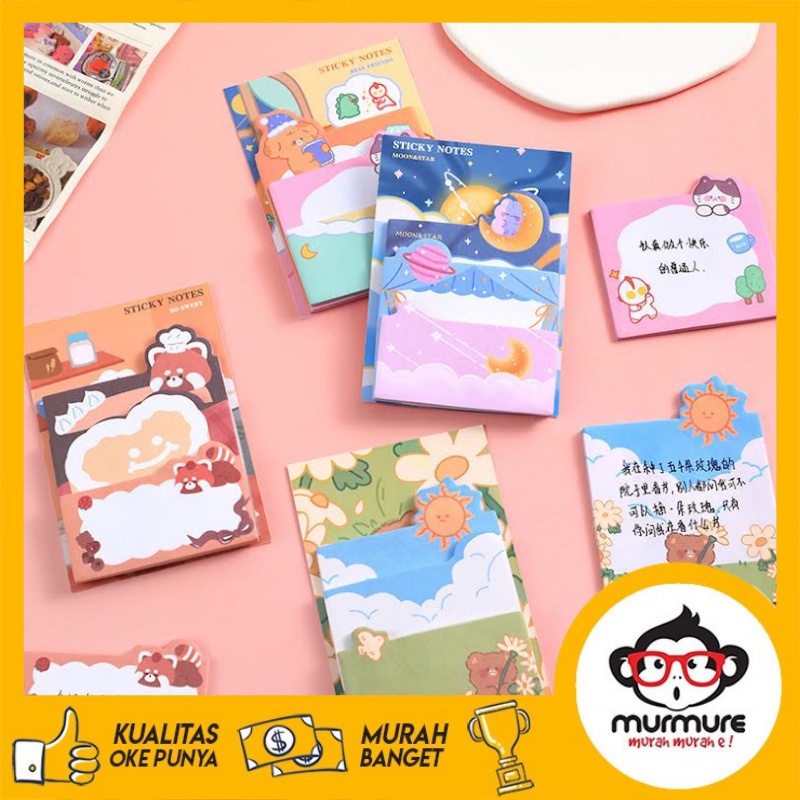 Jual MURMURE I STICKY NOTE SET / MEMOPAD / STICKY NOTE LUCU | Shopee ...