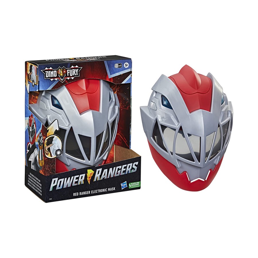 Jual Power Rangers Dino Fury Red Ranger Electronic Mask Topeng Mainan ...