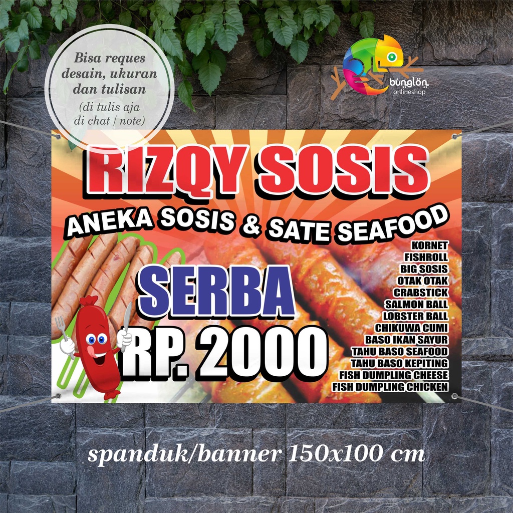 Jual Spanduk, Banner Sosis & Seafood | Shopee Indonesia