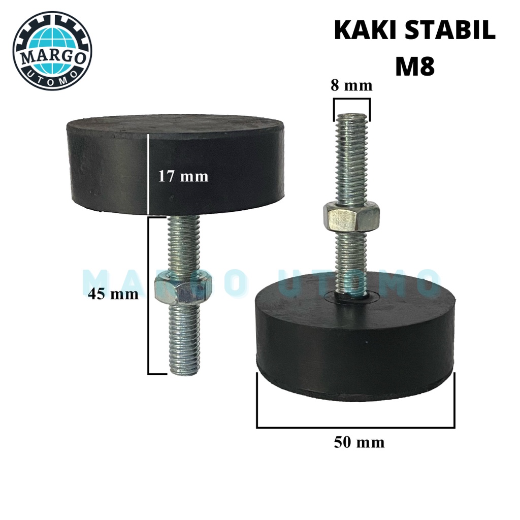 Jual Adjuster Kaki Stabil M8 D50 Panjang Baut 45 mm dan Mur | Shopee ...