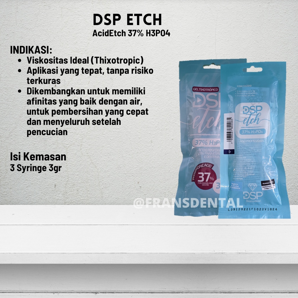 Jual DENTAL ETCHING GEL GIGI DSP ETCH / ETSA ETCHA / ANY ETCH | Shopee ...