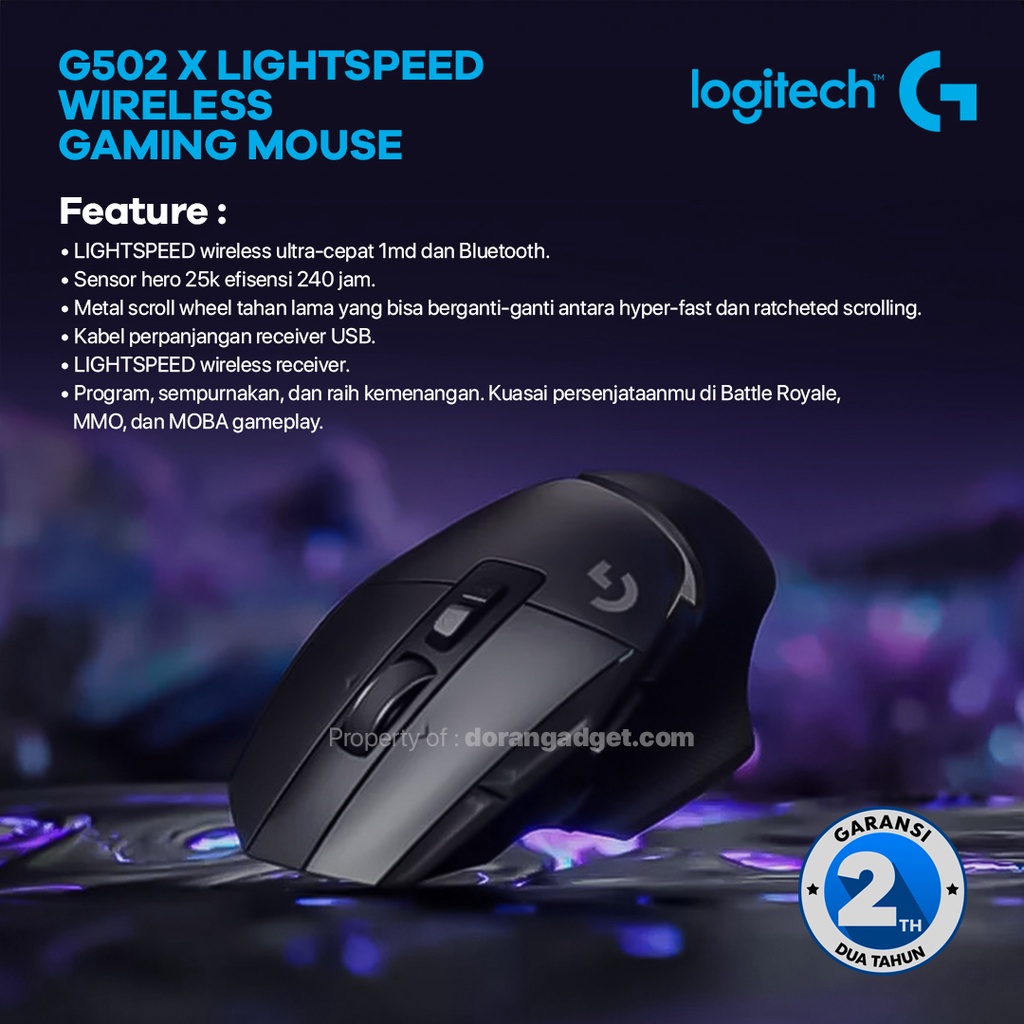 Jual Logitech G502X Plus Wireless RGB HERO 25K DPI Mouse Gaming ...