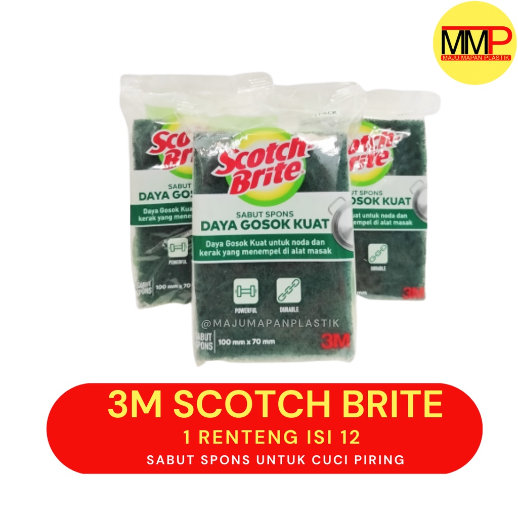 Jual 3M Scotch Brite Sabut Spons / Sabut Pencuci Piring / Sabut Spons ...