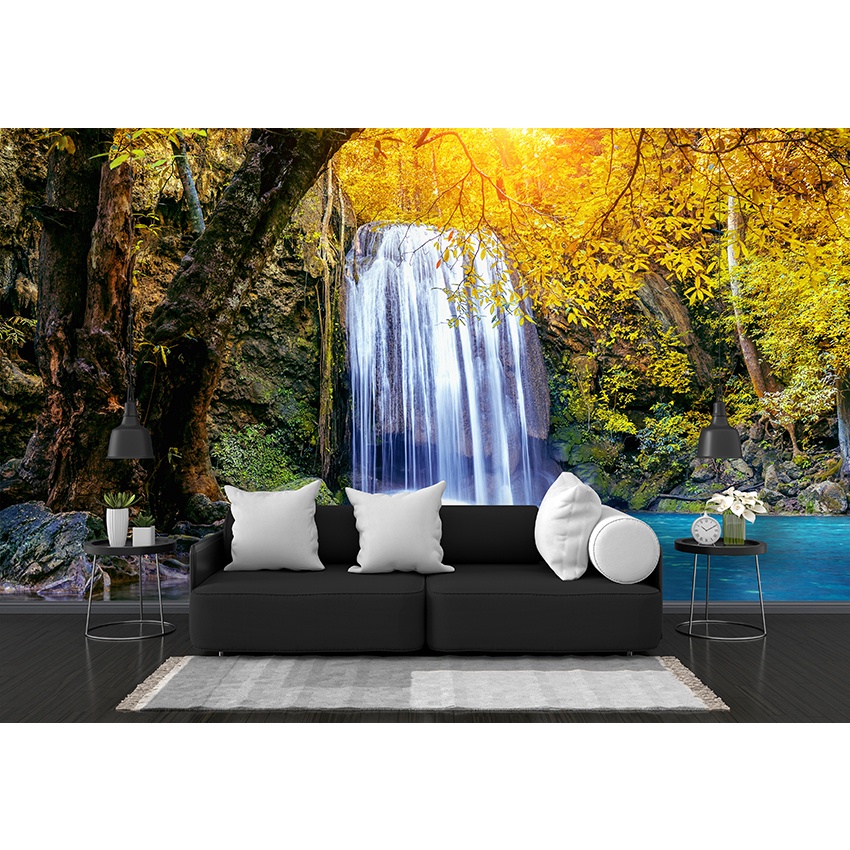Jual WALLPAPER DINDING CUSTOM MOTIF AIR TERJUN NO 18 WALL MURAL BAHAN ...