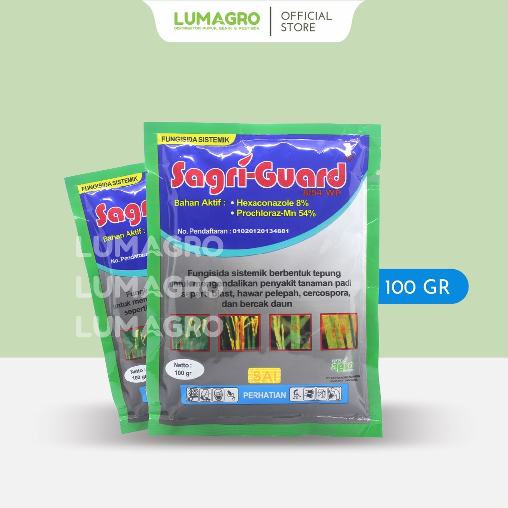 Jual Fungisida Sagri Guard 100gr Heksakonazol Prochloraz Mn Pengendali Penyakit Blast Hawar ...