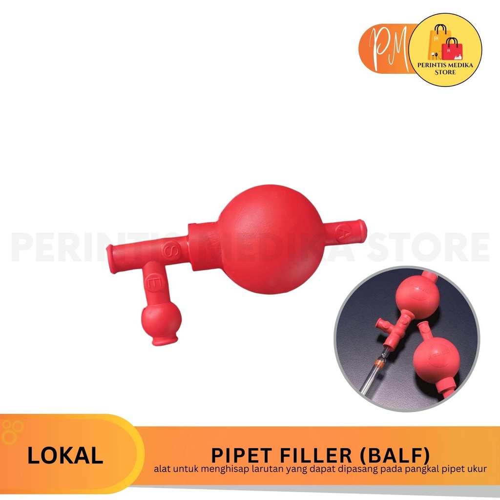 Jual Pipet Filler Merah l Balf Lokal - Balon Hisap Untuk Pipet Ukur ...