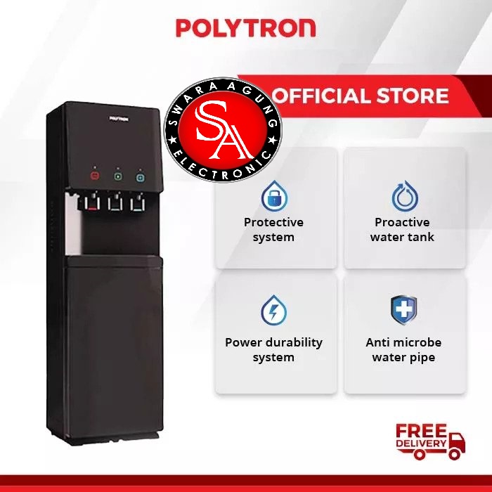 Jual Dispenser Galon Bawah Polytron Type: PWC-776 Black (Khusus Daerah ...