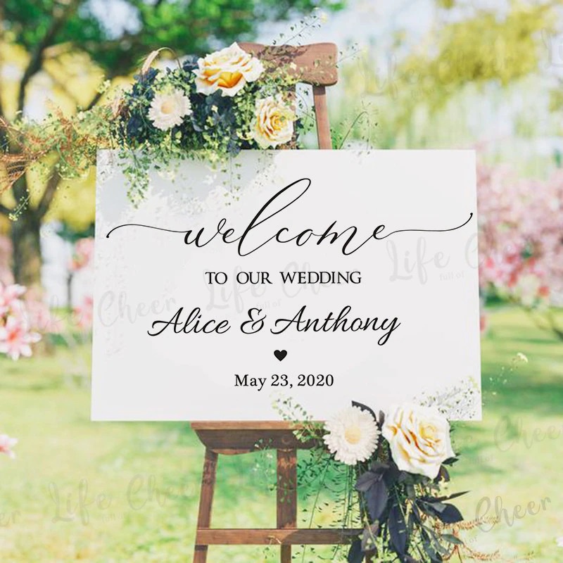 Jual Welcome Sign Board Wedding Engagement Huruf Timbul Papan Akrilik ...