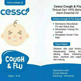 Jual Cessa Cough n Flu Cessa Essential Oil Batuk Pilek Bayi Cough and ...