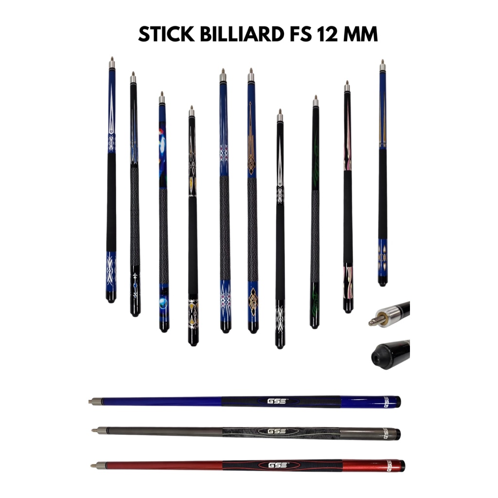 Jual Frasser Stick Biliard Stik Billiar Patah dua 12 MM All Variant ...