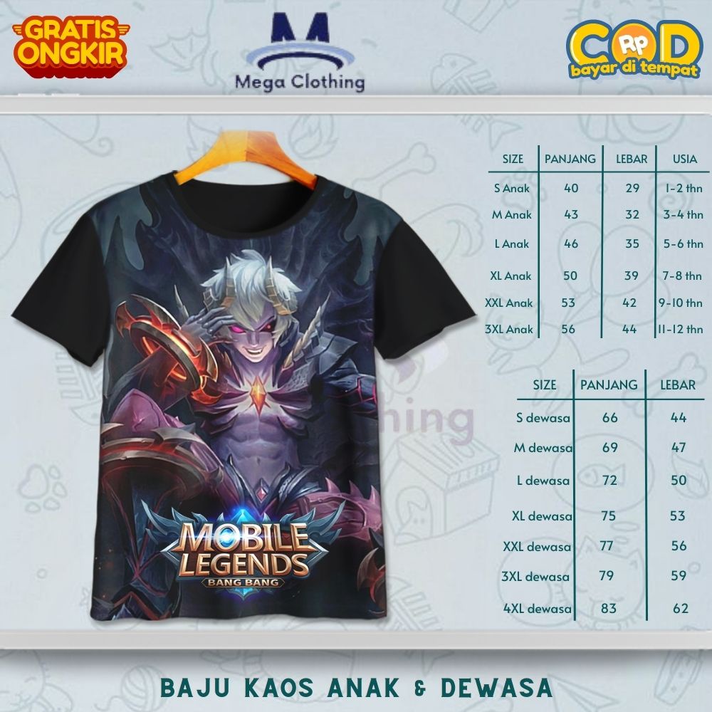 Jual Kaos ML Mobile Legend Fighter Dyrroth Anak & Dewasa - Baju Couple ...