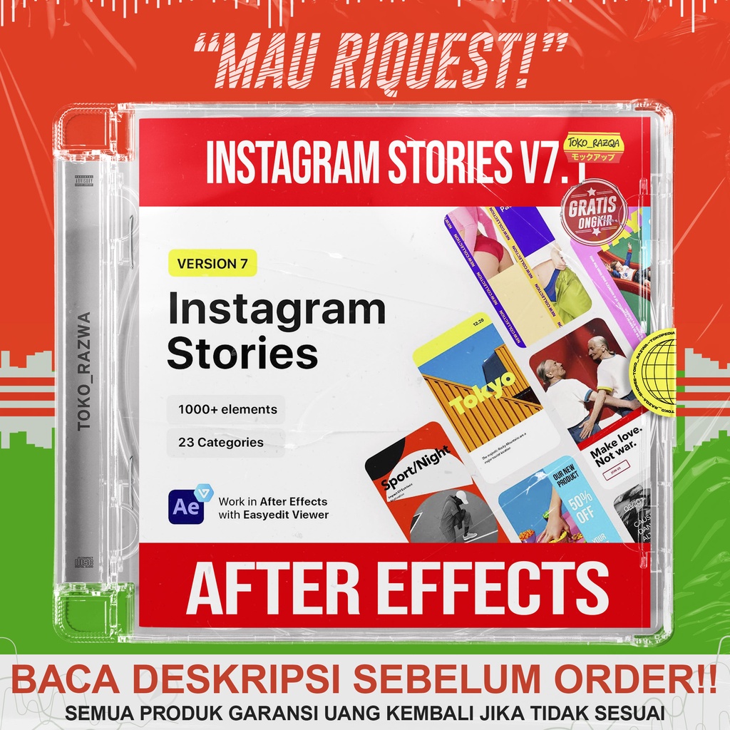 Jual EasyEdit Viewer Instagram Stories V7.1 for After Effects Extension ...