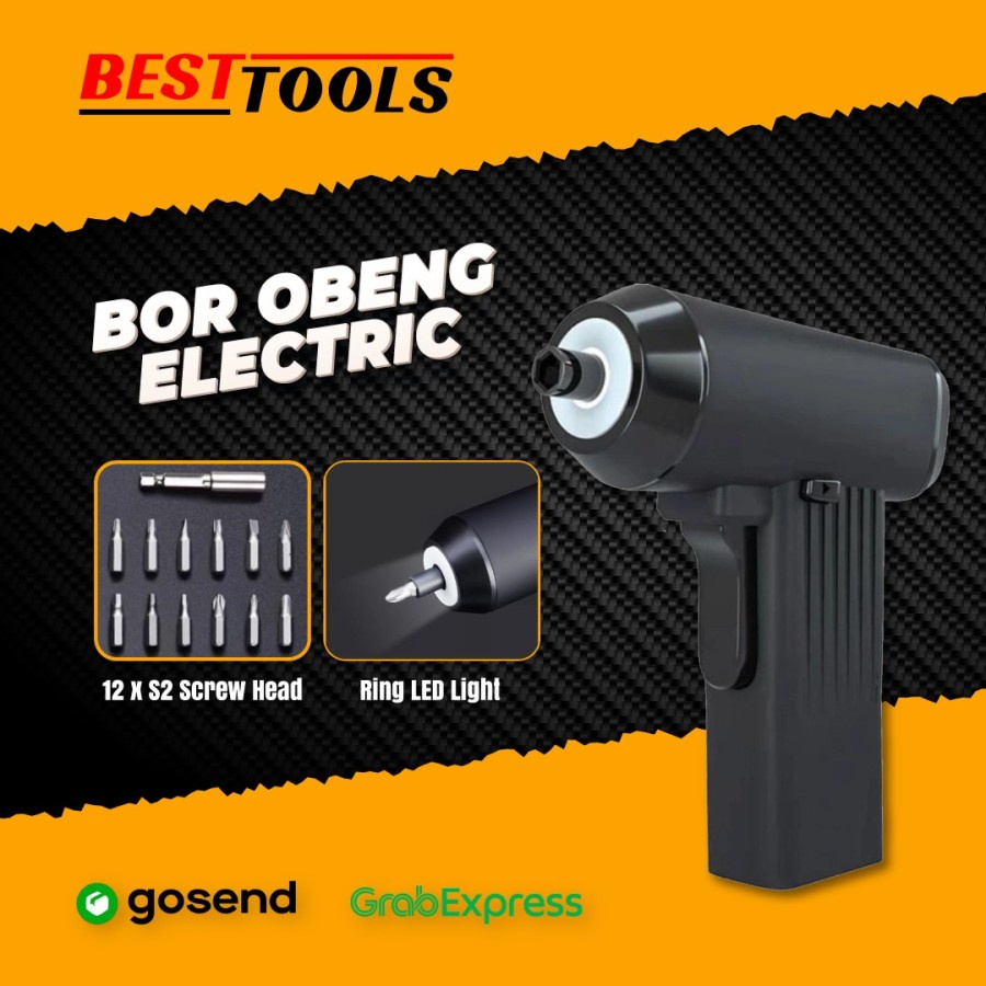 Jual Bor obeng charger Premium 12in1 bor cordless screwdriver set ...